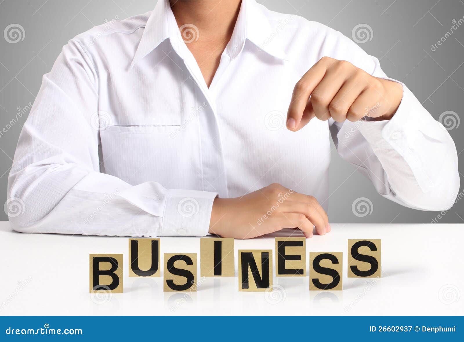 Word Business in hand stock illustration. Illustration of creativity ...