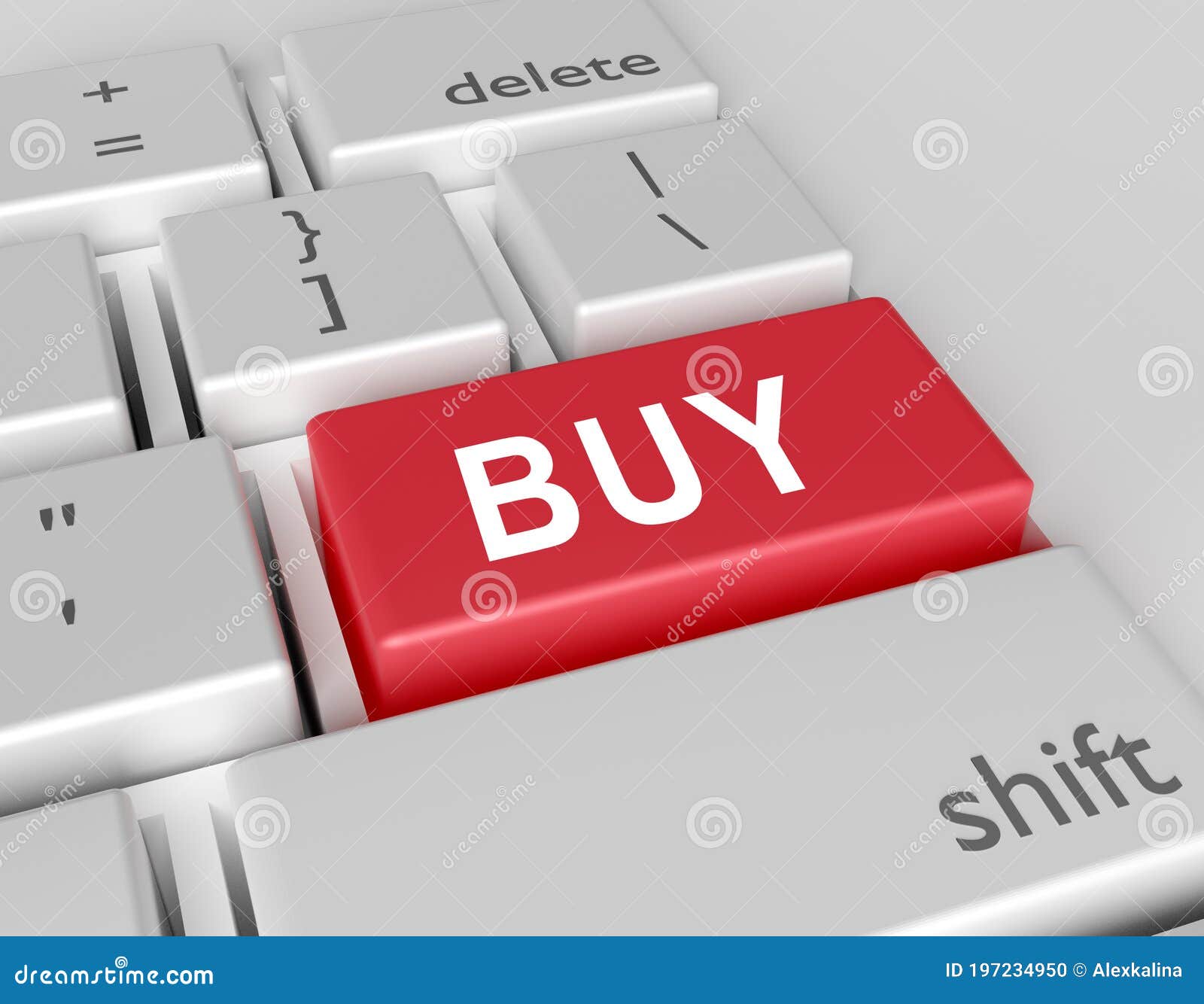 Word BUY is Written on a Computer Keyboard. Conceptual Image on a ...