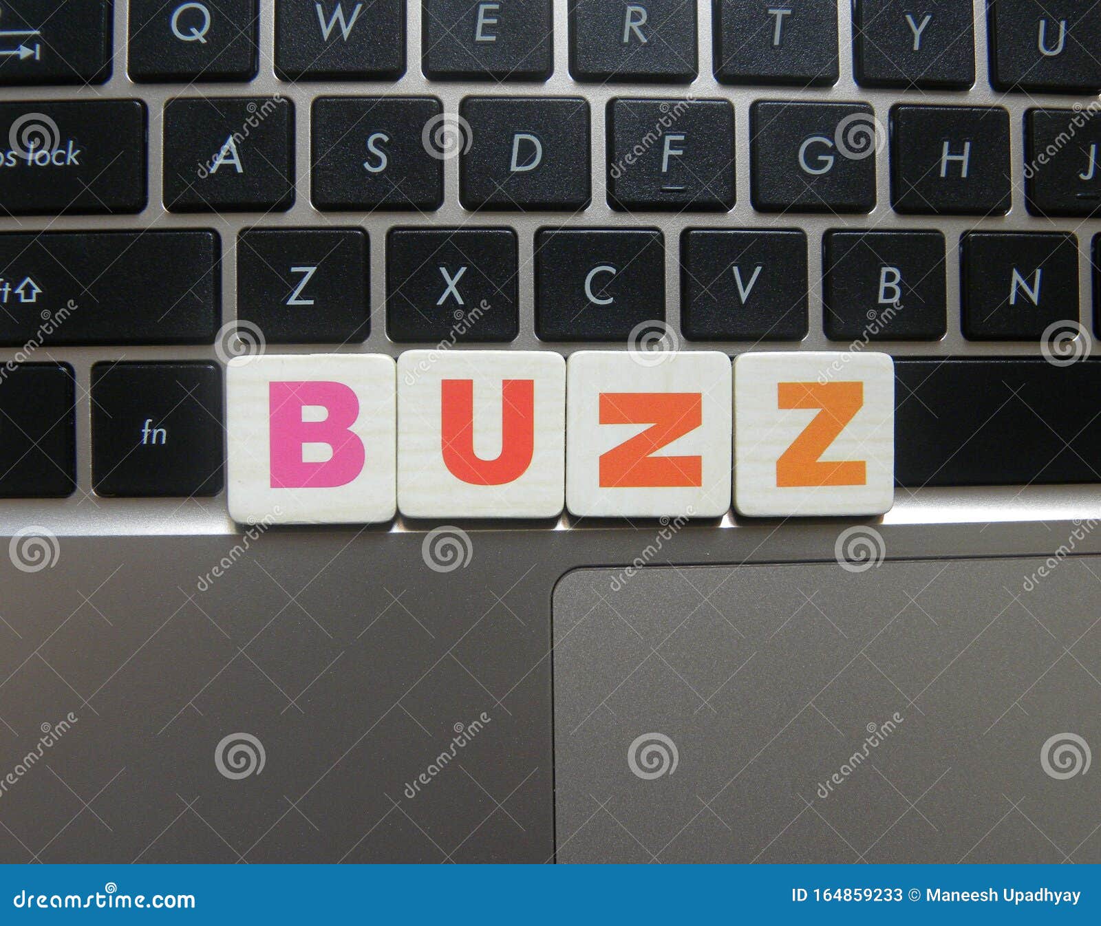 Word Buzz on keyboard stock image. Image of communication - 164859233