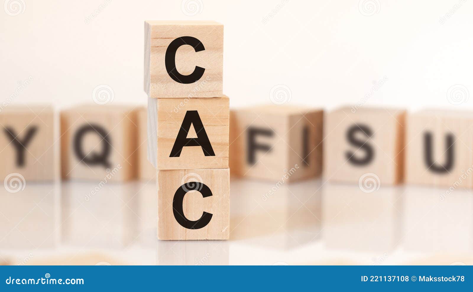 Word Cac from Wooden Blocks with Letters, Concept Stock Photo - Image ...