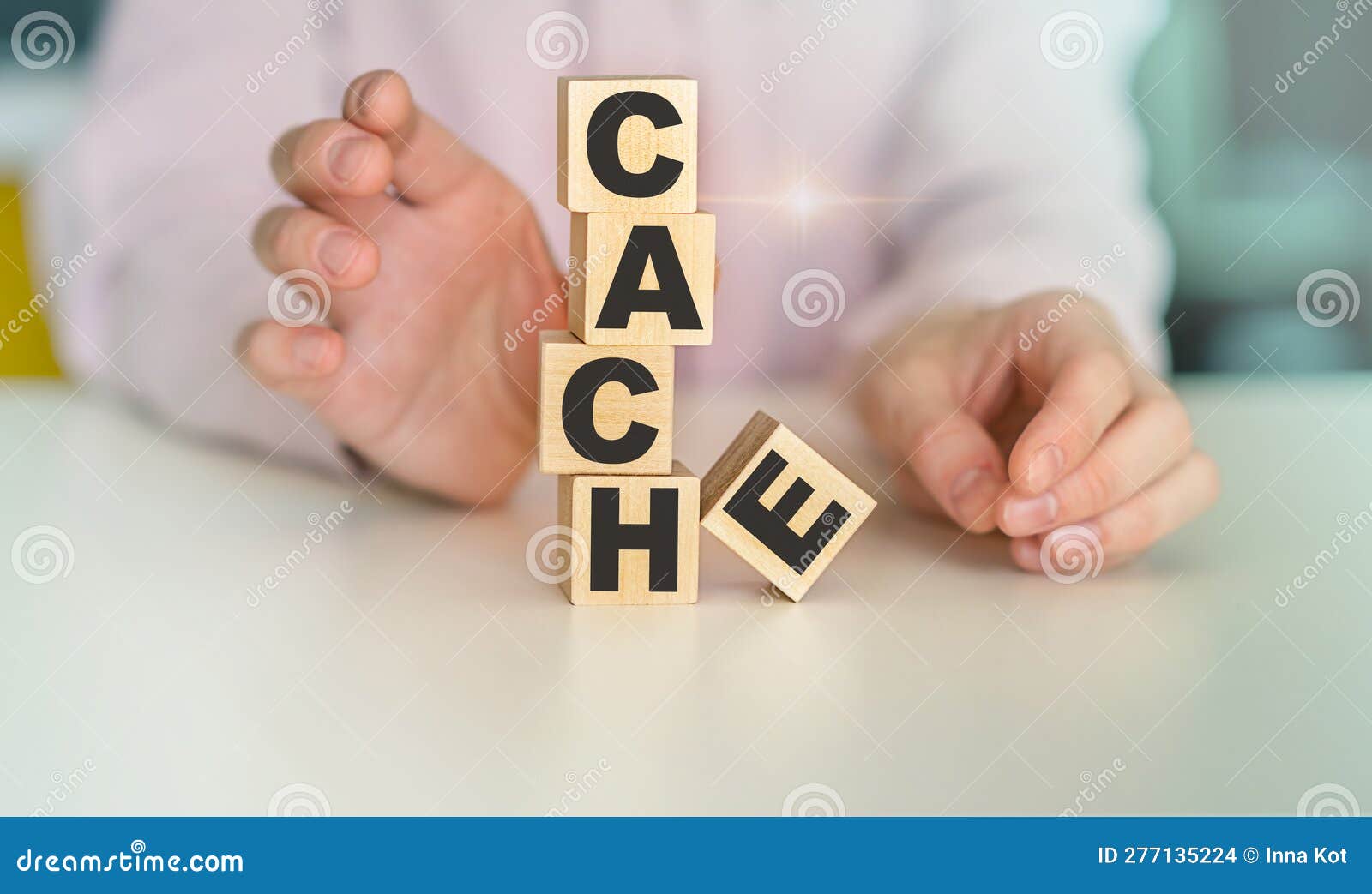 Word CACHE Written on Wooden Cubes on a Light Background Stock ... Word CACHE Written on Wooden Cubes on a Light Background Stock ...