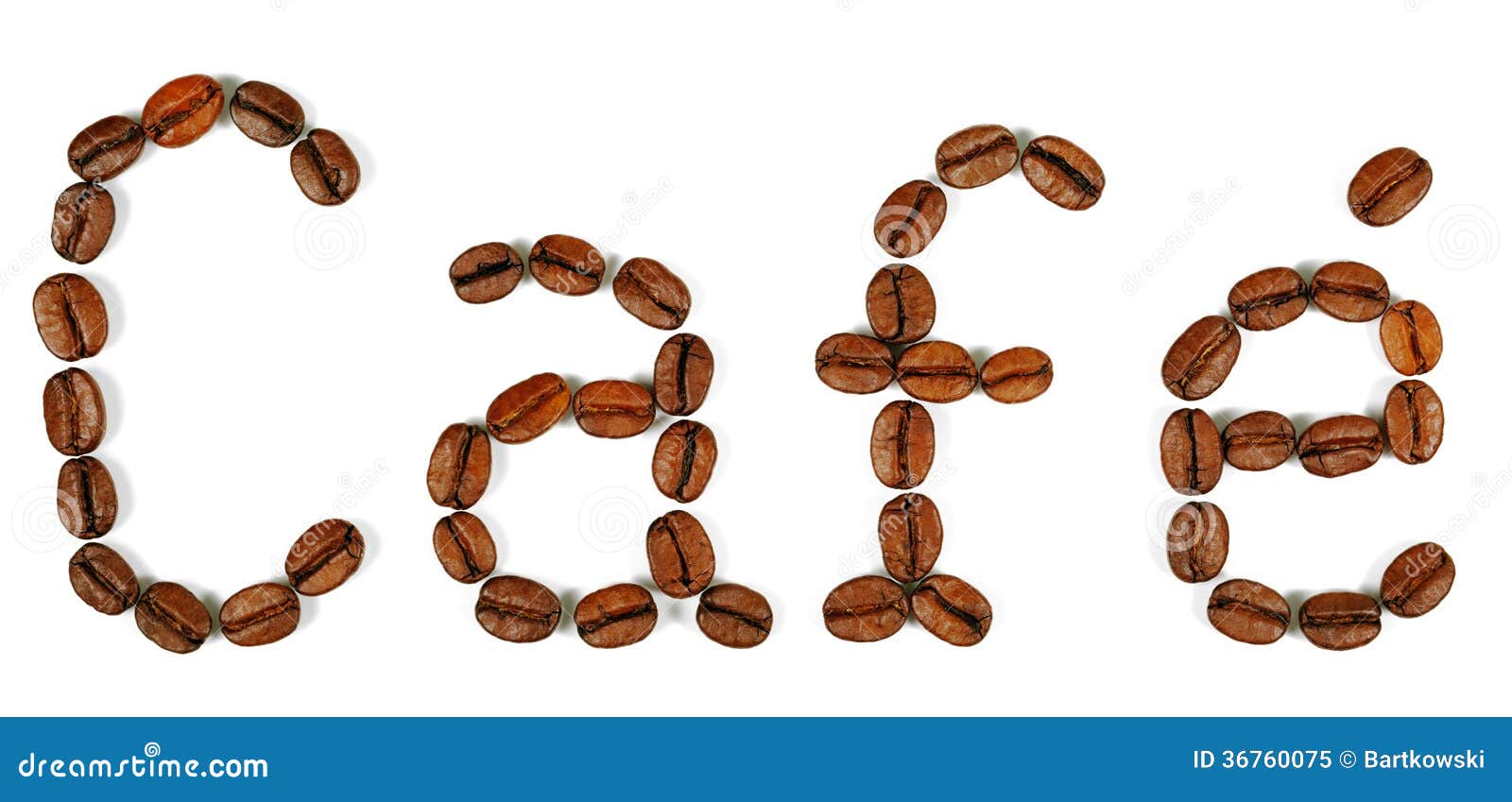 A Word Cafe Written with Coffee Beans Stock Image - Image of caffeine ...