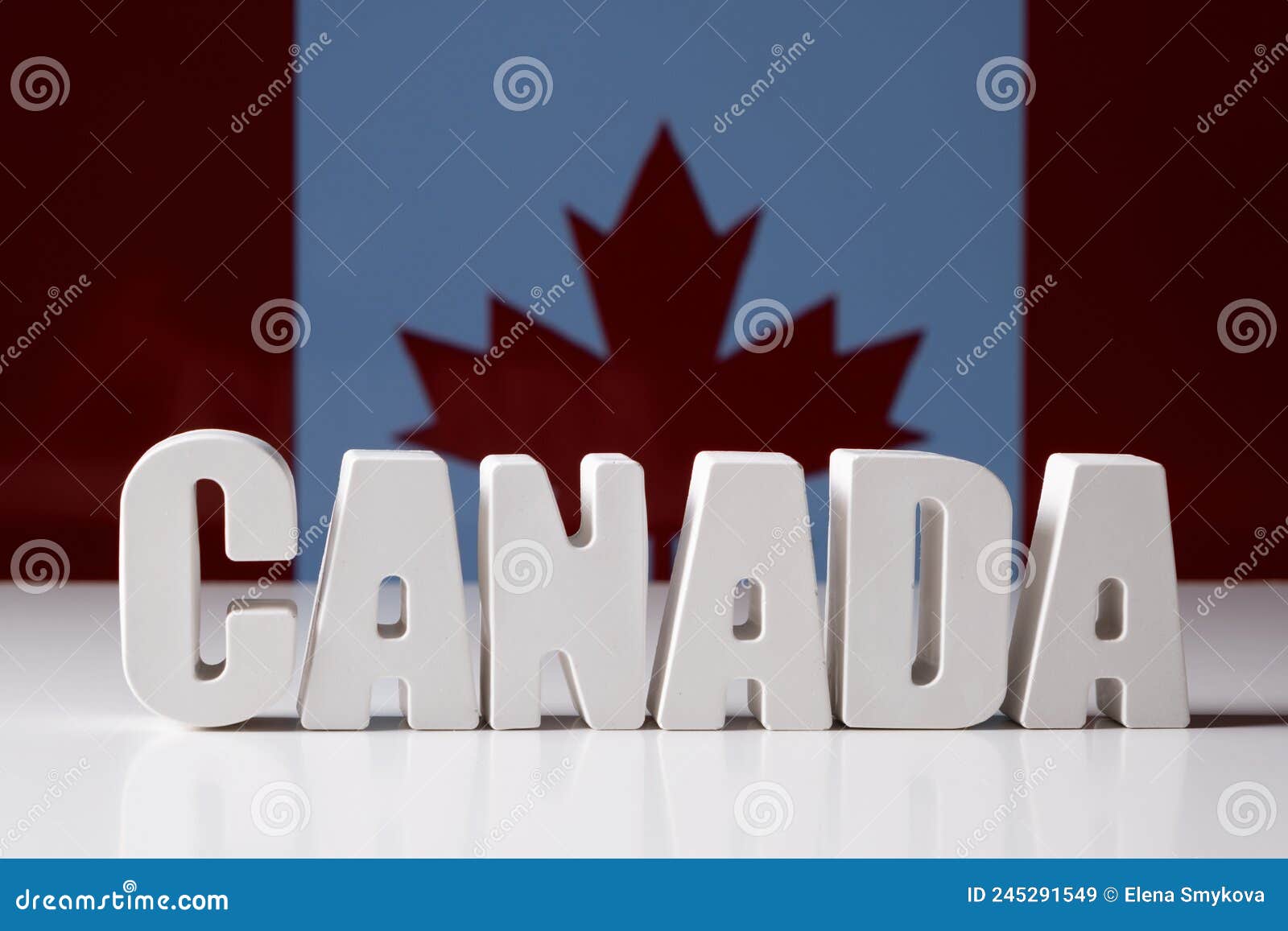 Word Canada Made from White Concrete Letters on the Background of the ...