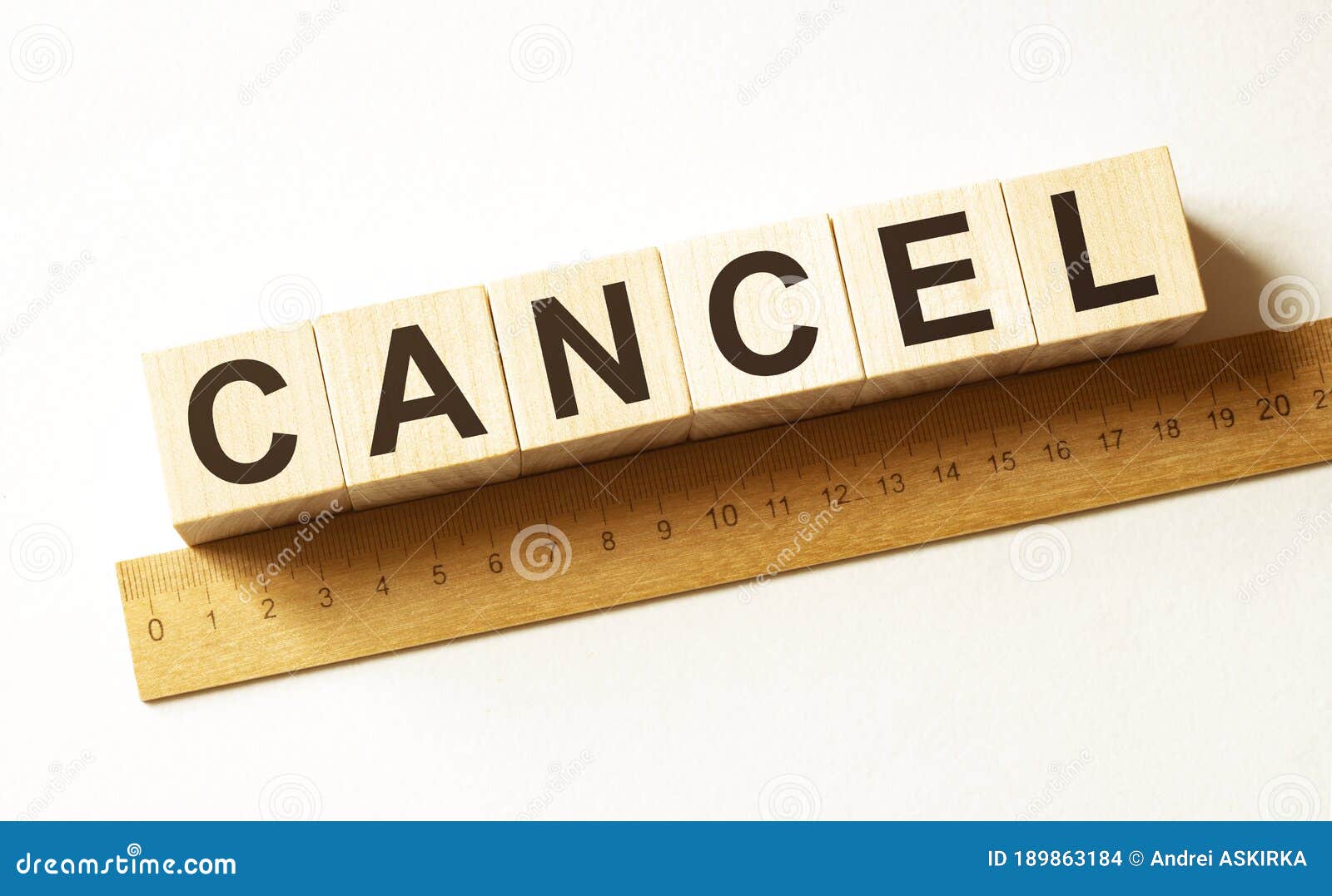 Word CANCEL Made with Wood Building Blocks Stock Photo - Image of ...