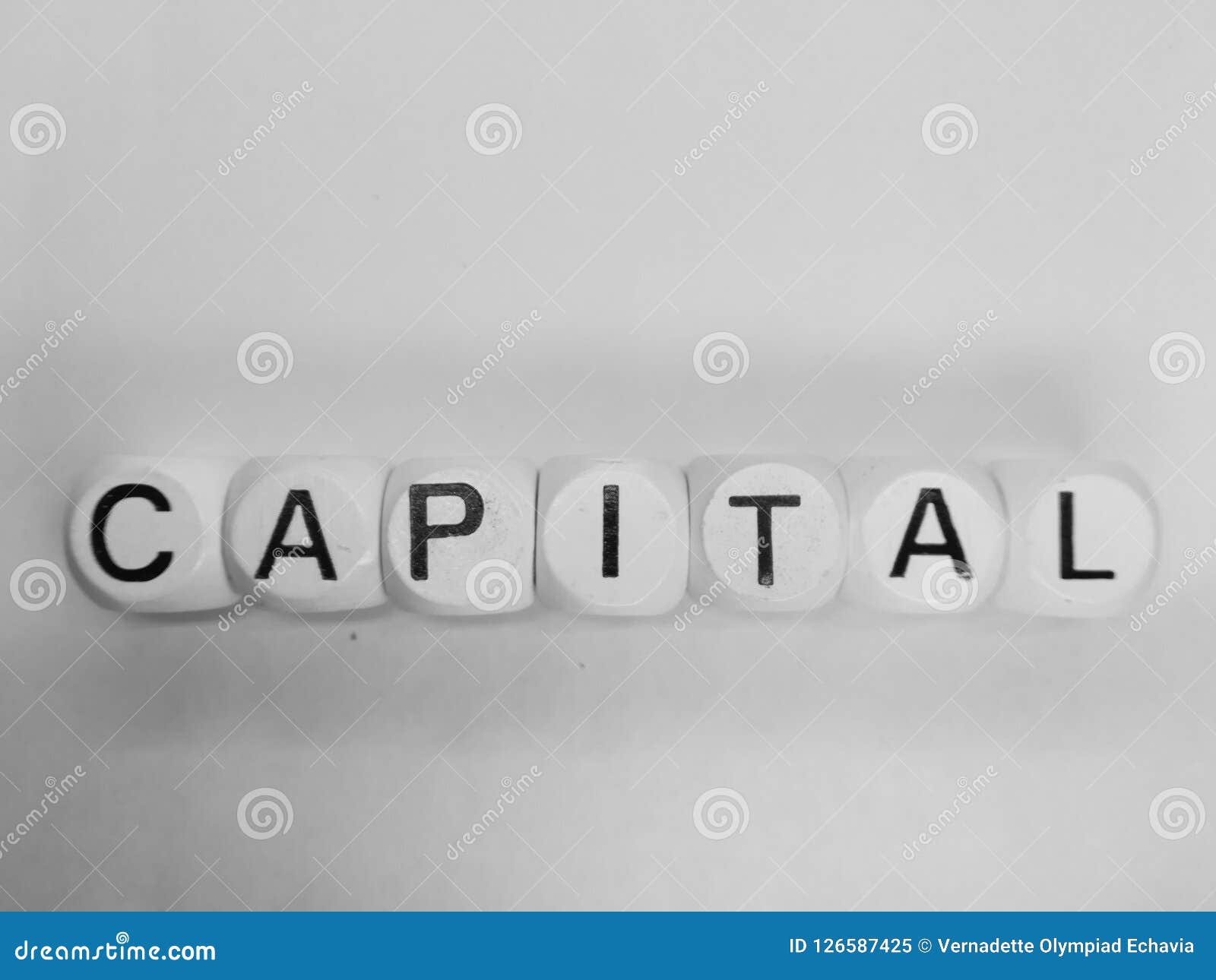 Word Capital Spelled on Dice Stock Image - Image of dice, spelling ...