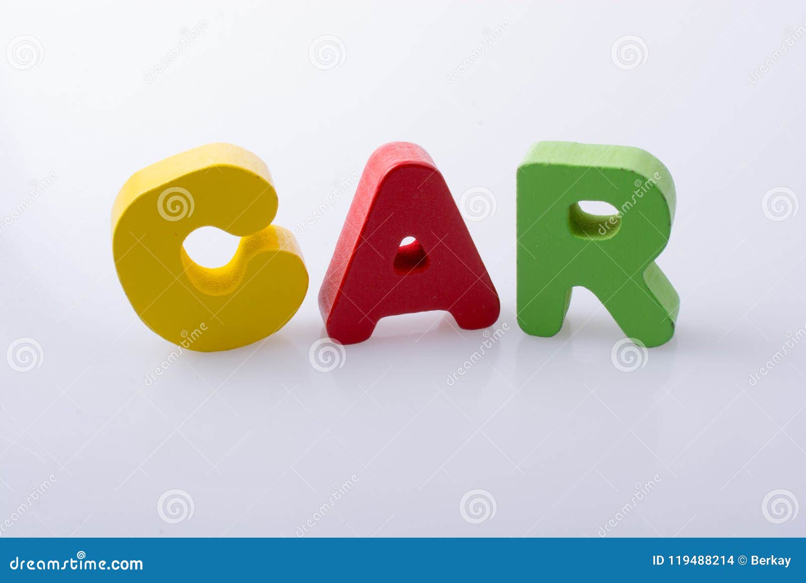 The Word CAR Written with Colorful Letter Stock Photo - Image of ...