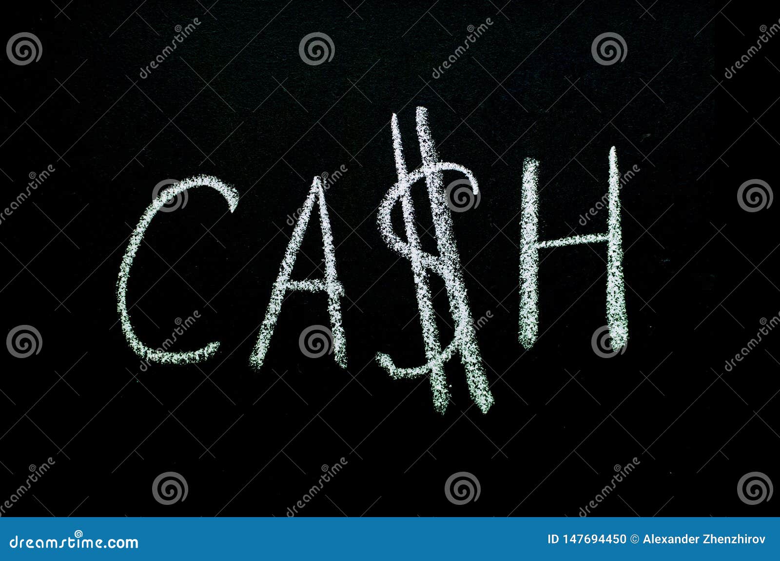 Word `cash` Written on Blackboard Stock Photo - Image of black, concept ...