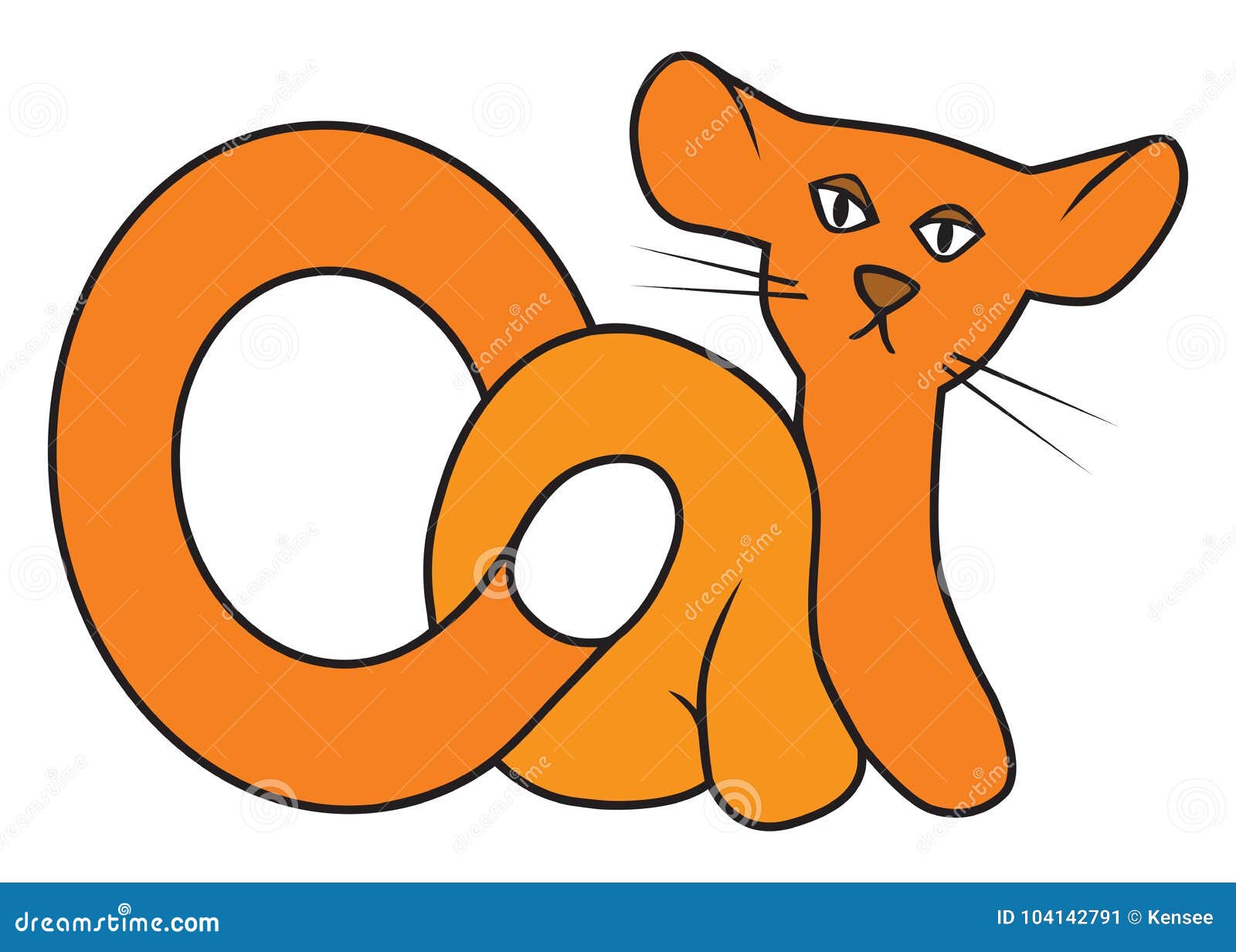 A Word Cat stock vector. Illustration of mammal, eyes - 104142791