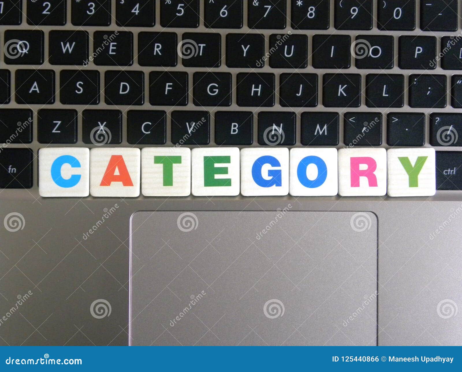 Word Category on Keyboard Background Stock Photo - Image of digital ...