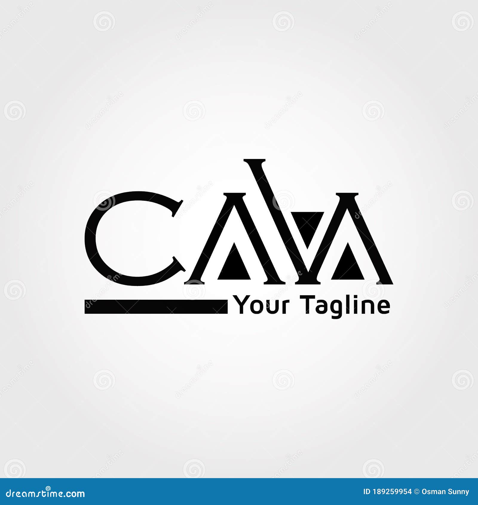 Word CAVA Vector Logo Design Template Stock Vector - Illustration of ...