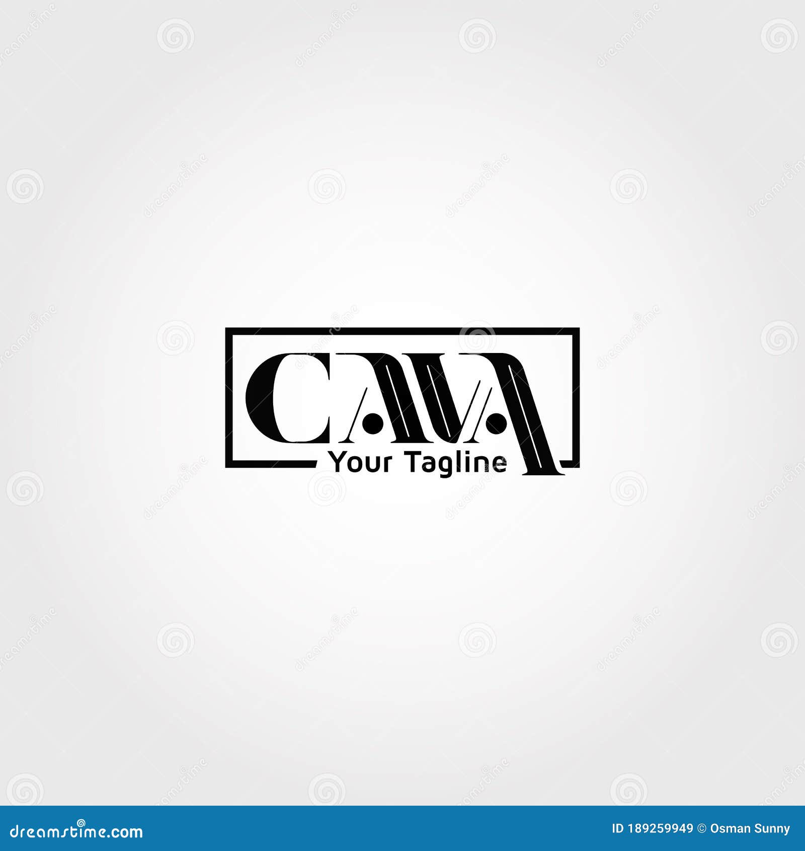 Word CAVA Vector Logo Design Template Inspiration Stock Vector ...