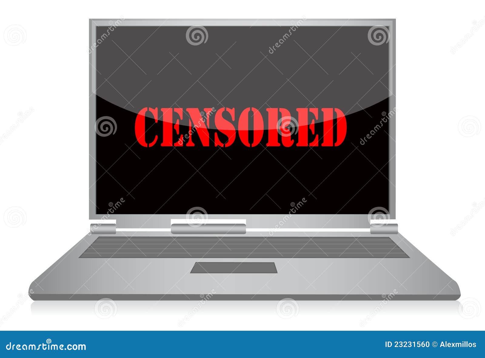 Word Censored Displayed on the Screen Illustratio Stock Vector ...