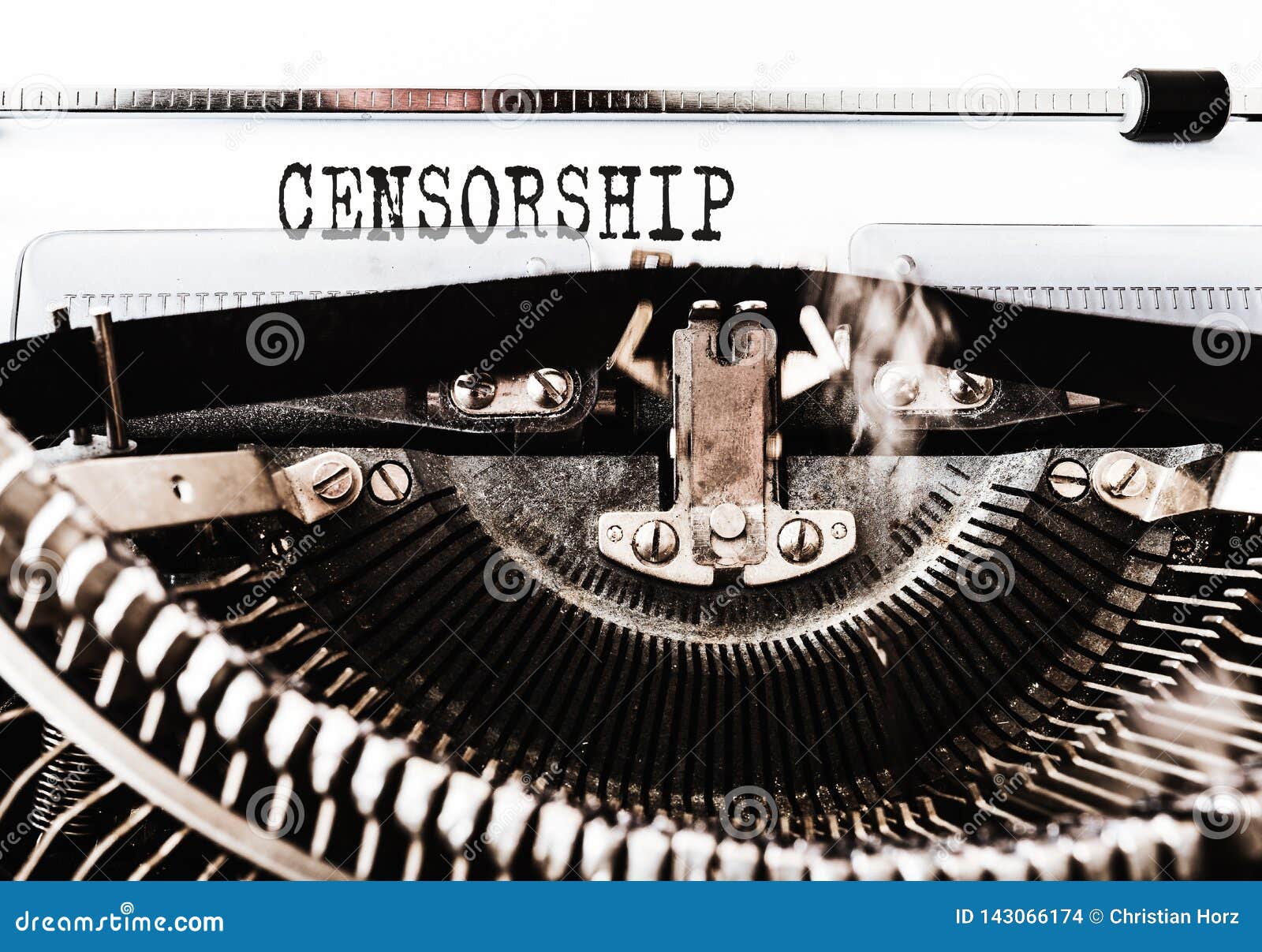 Word CENSORSHIP Written on Old Manual Typewriter Stock Photo - Image of ...
