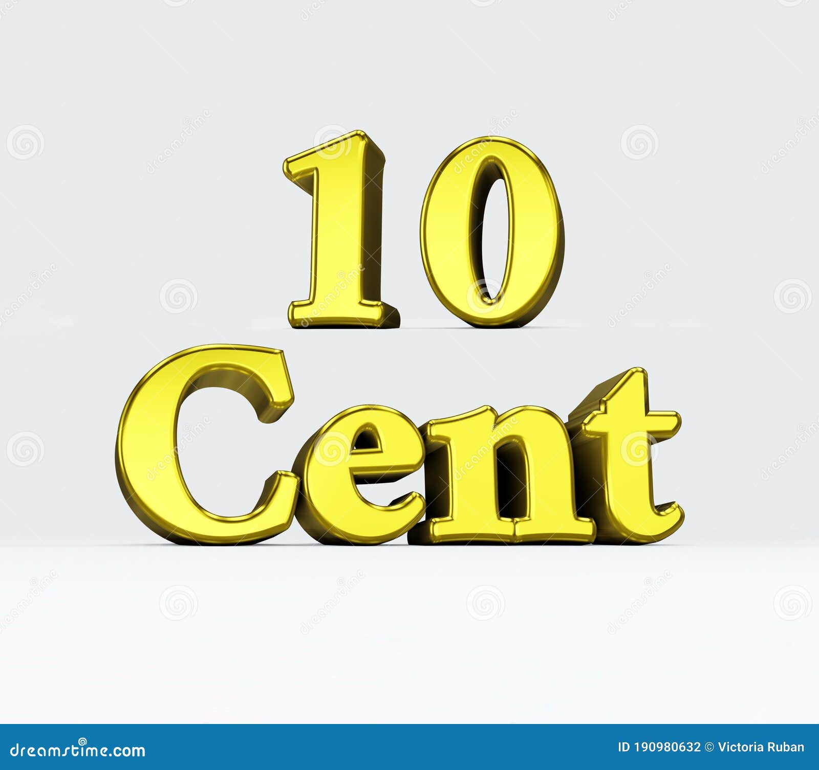 A word 10 cent stock illustration. Illustration of object - 190980632