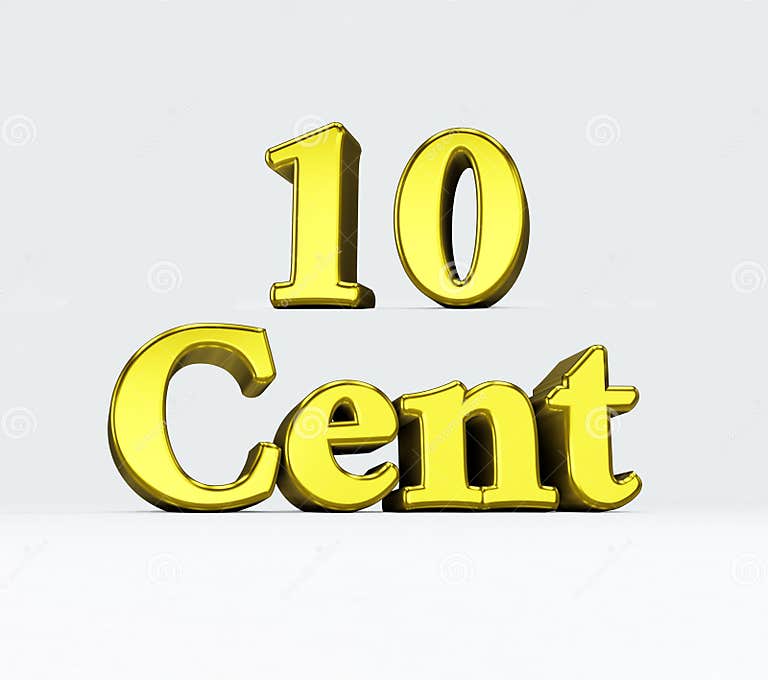 A word 10 cent stock illustration. Illustration of object - 190980632