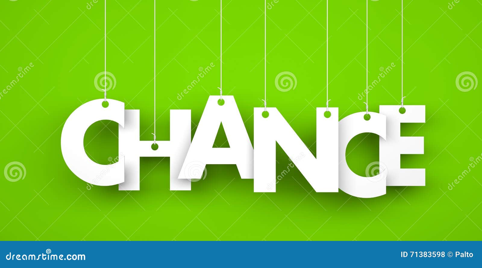 Word CHANCE Hanging on the Ropes Stock Illustration - Illustration of ...