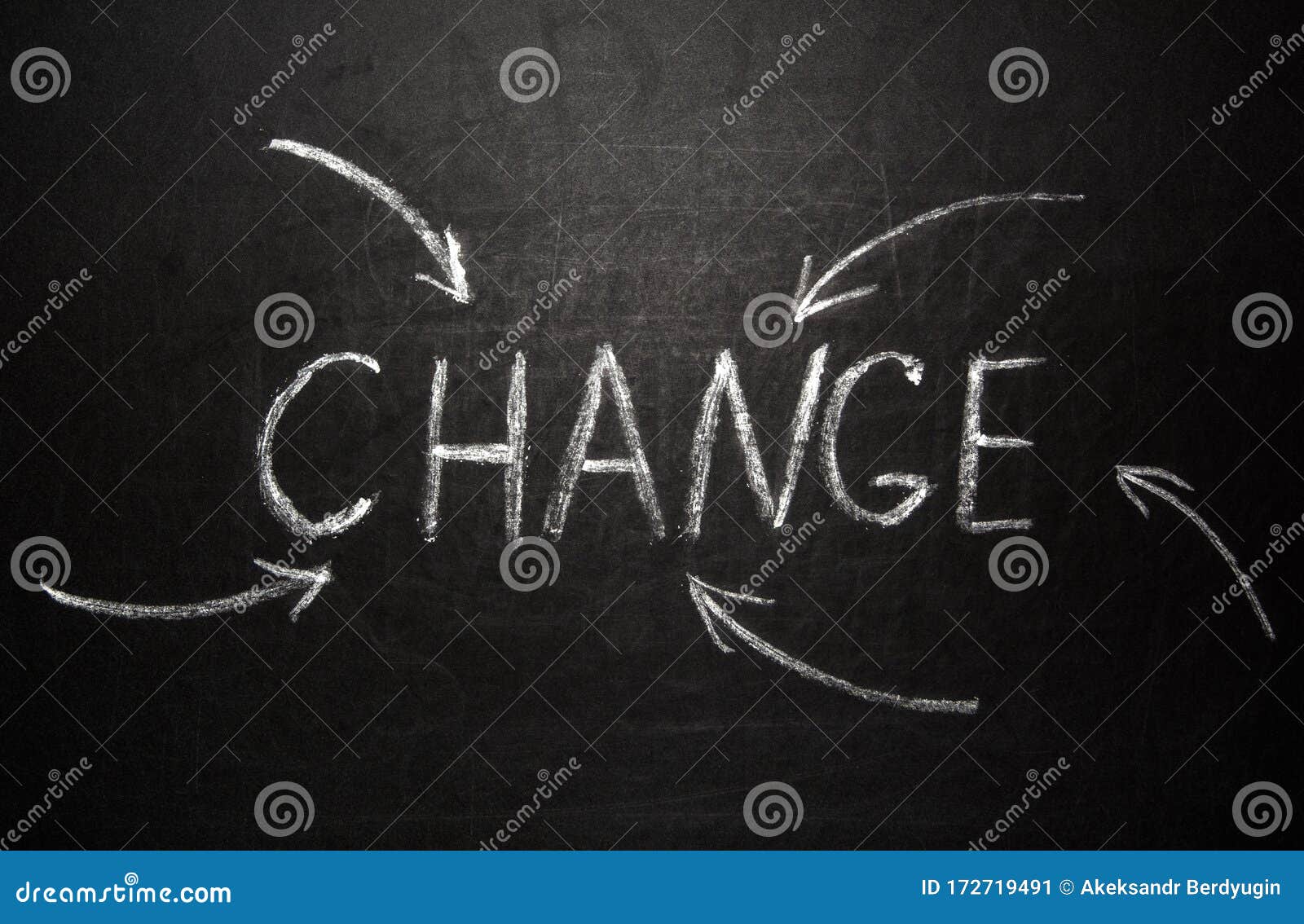 The Word CHANGE Written in White Chalk on a Black Chalkboard Stock ...
