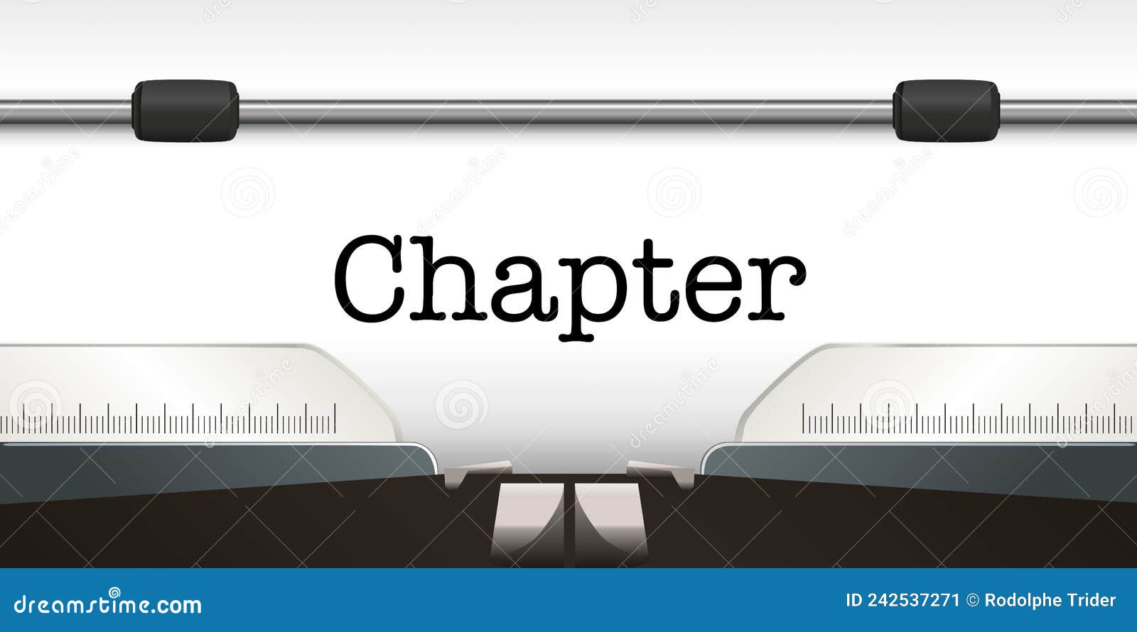 The Word Chapter Written on a Typewriter. Stock Vector - Illustration ...