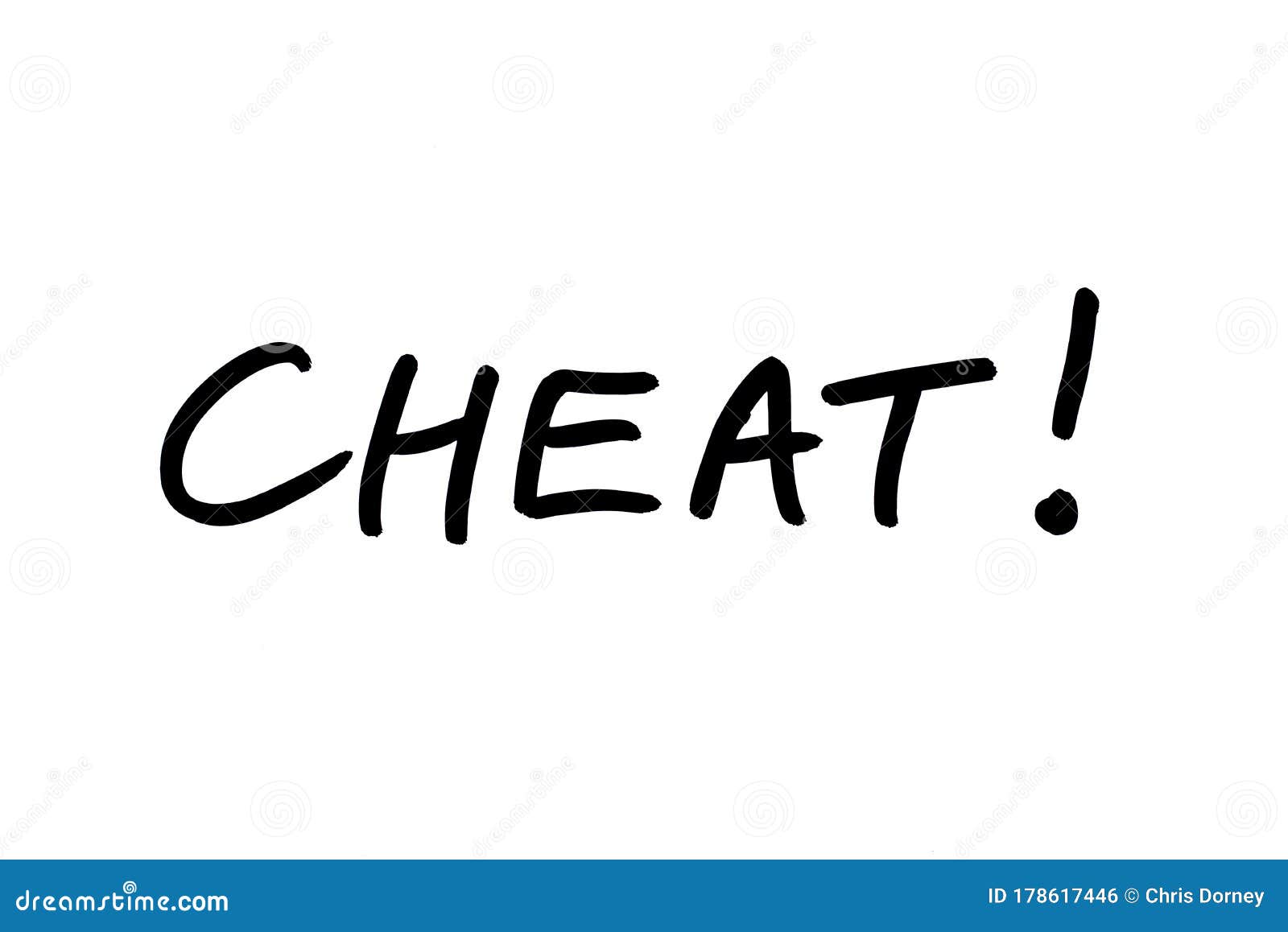 CHEAT stock illustration. Illustration of conned, handwritten - 178617446