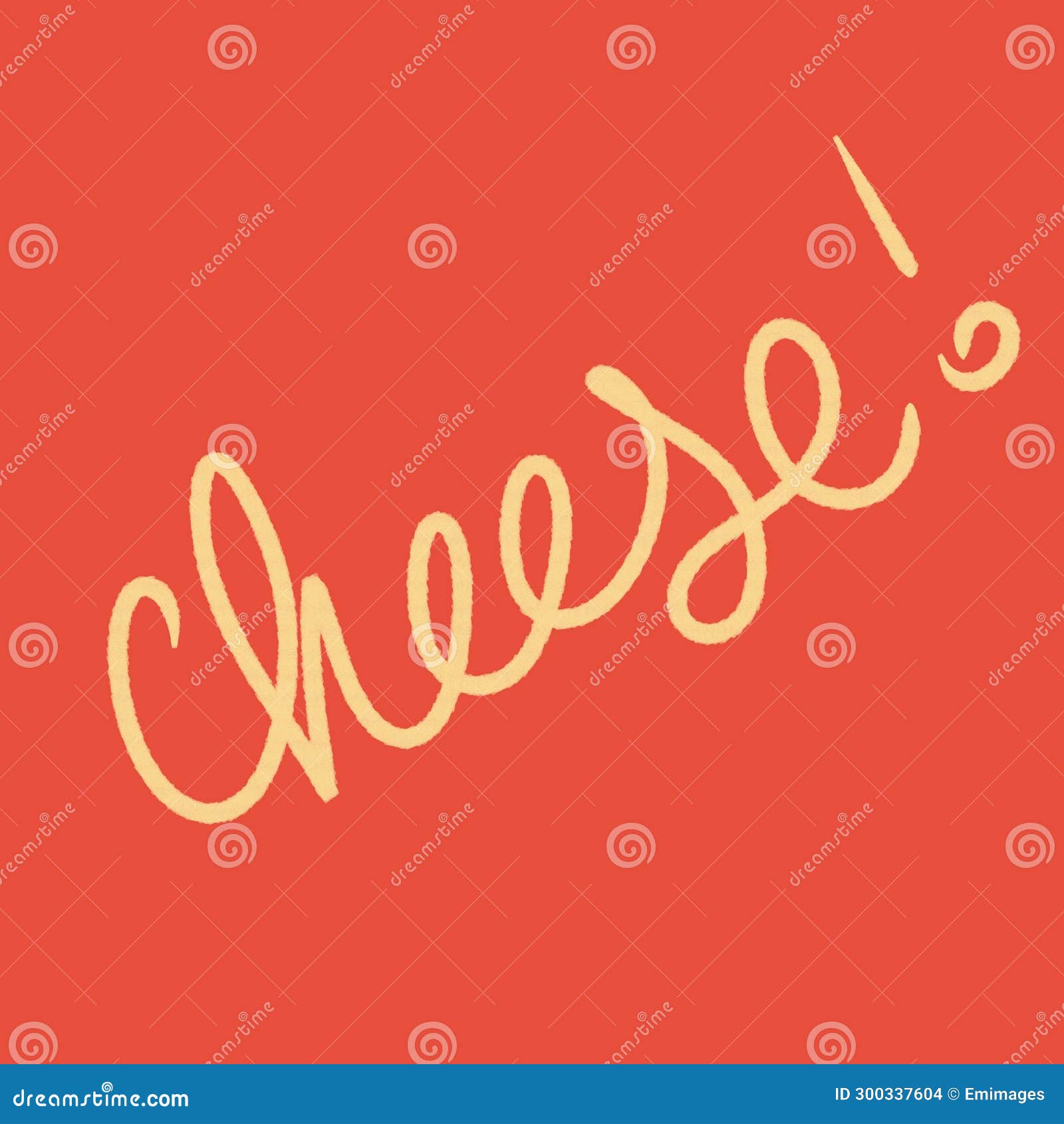 "cheese!" on Orange Background Stock Illustration - Illustration of ...