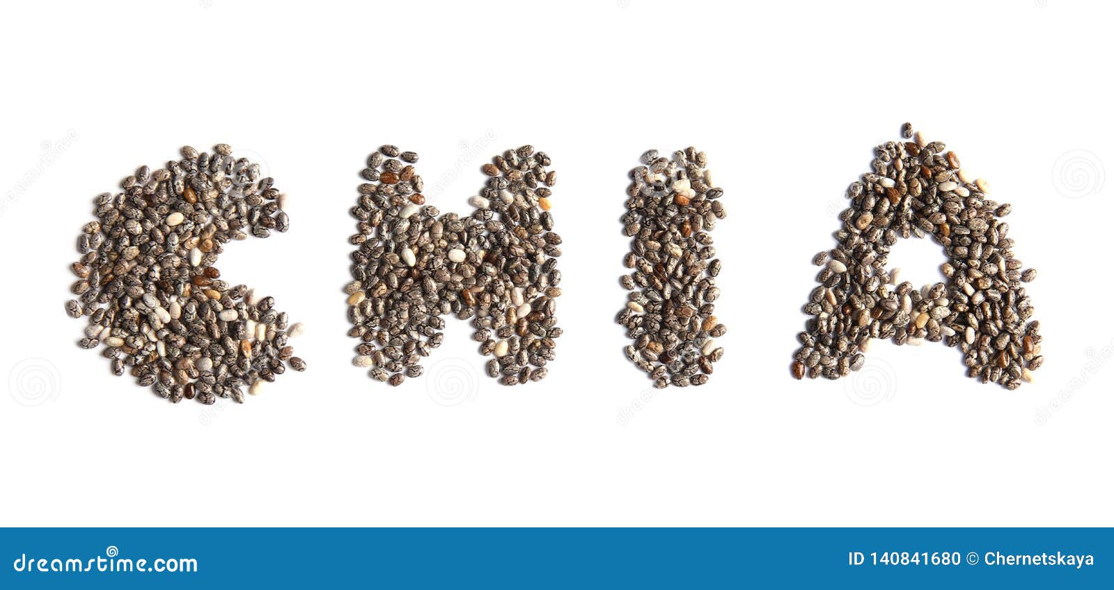 Word CHIA Made of Seeds on White Background Stock Photo - Image of ...