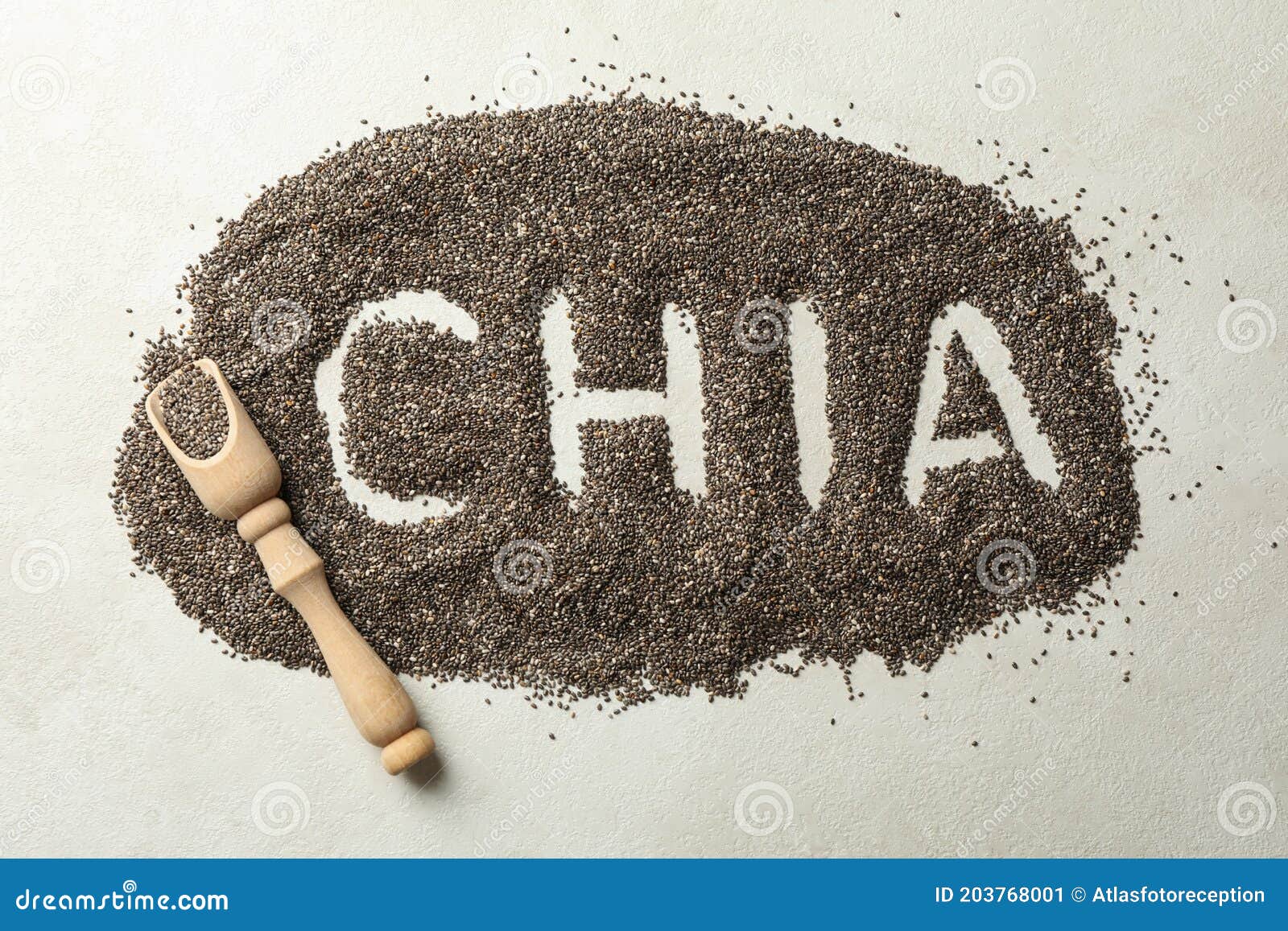 Word Chia Made of Chia, Top View Stock Image - Image of diet, wooden ...