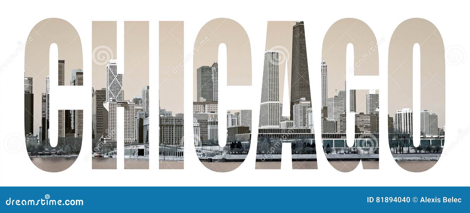 Chicago letters stock photo. Image of midwest, business - 81894040