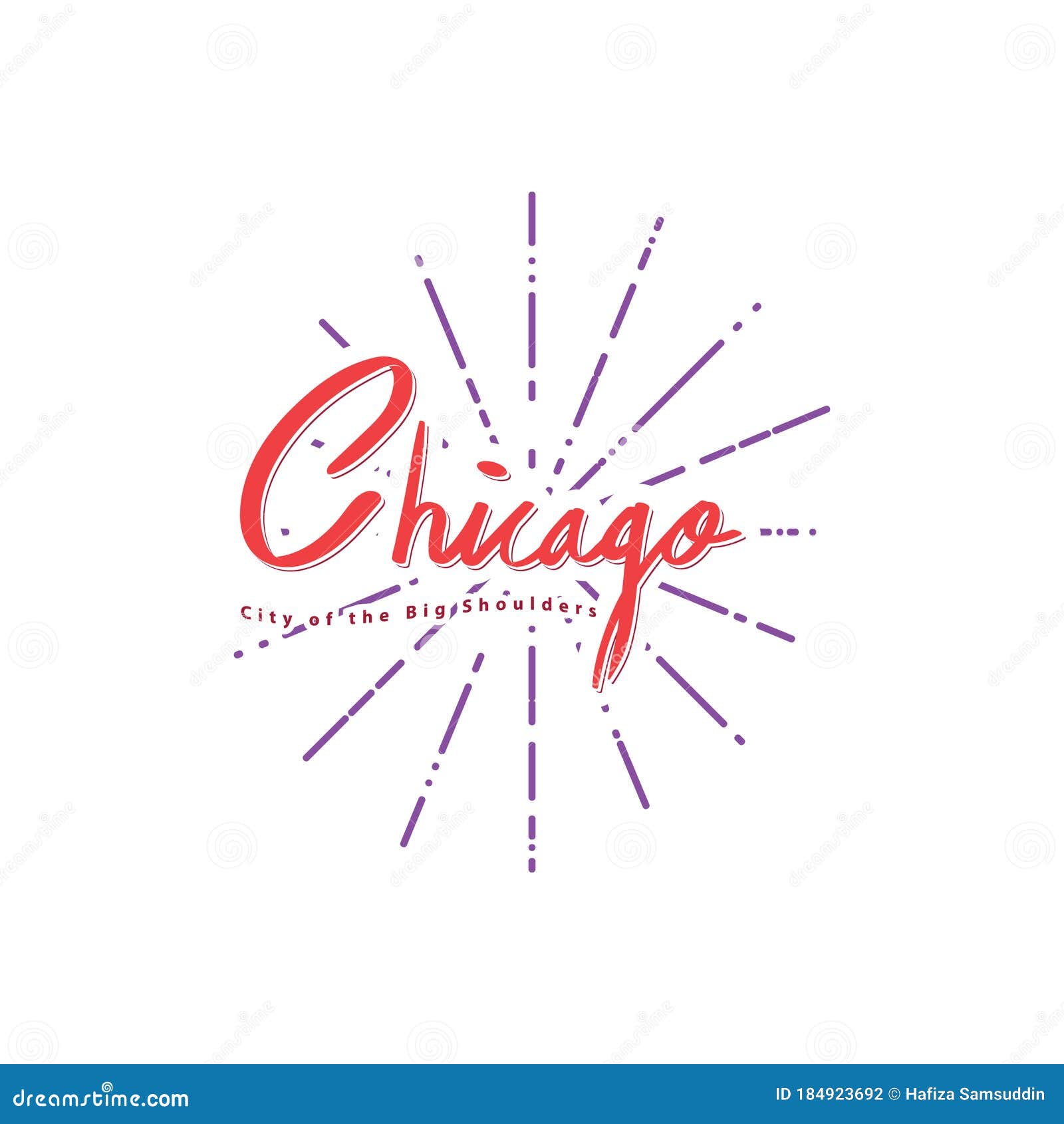 Word Chicago. Vector Illustration Decorative Background Design Stock ...
