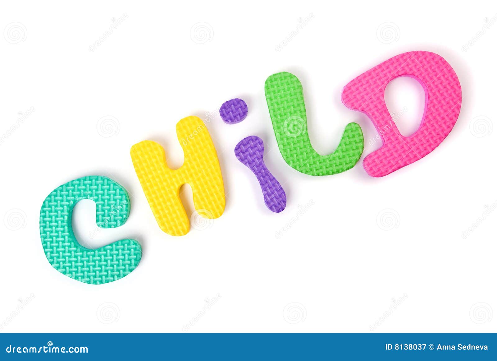 Word Child Made Of Letters Train Alphabet. Bright Colors Of Red Yellow ...