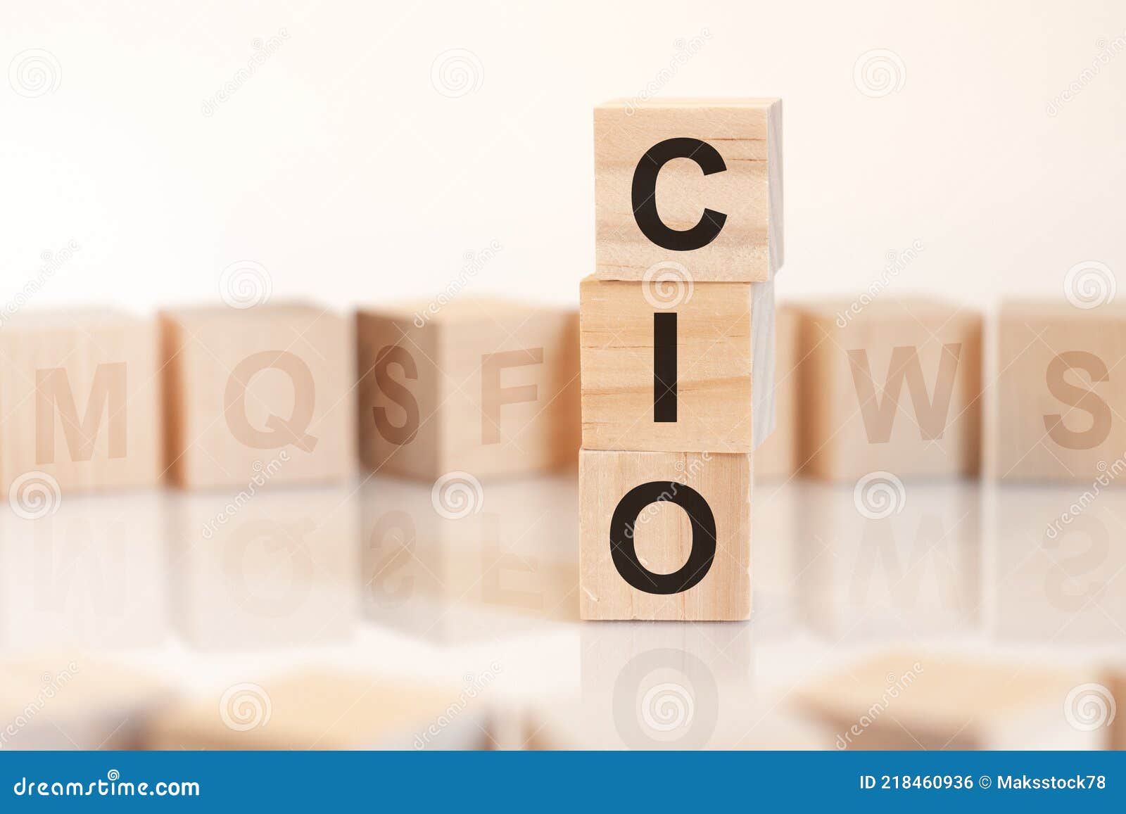 Word Cio from Wooden Blocks with Letters, Concept Stock Photo - Image ...