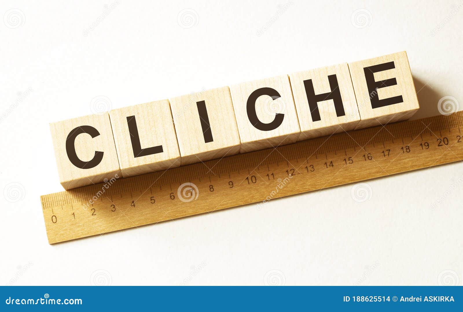 Word CLICHE Made with Wood Building Blocks Stock Photo - Image of quote ...