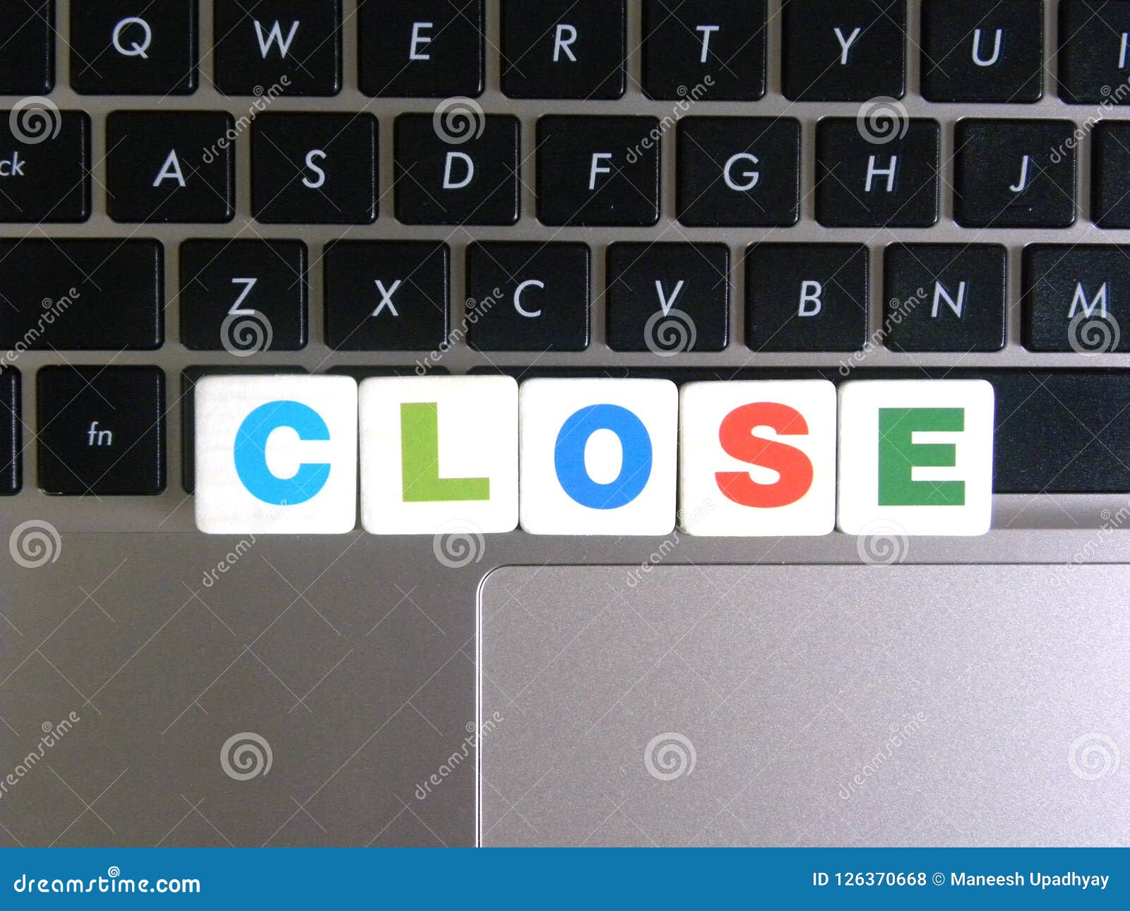Word Close on Keyboard Background Stock Photo - Image of development ...