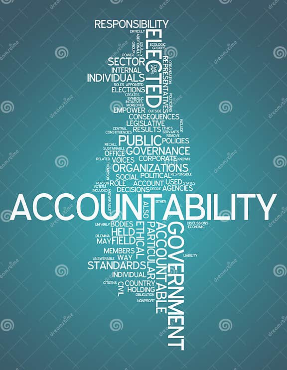Word Cloud Accountability stock illustration. Illustration of ...