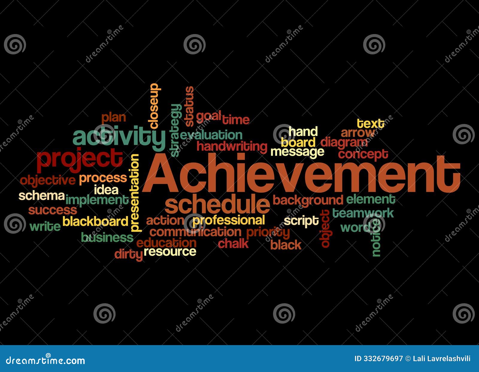 Word Cloud with ACHIEVEMENT Concept Stock Image - Image of activity ...