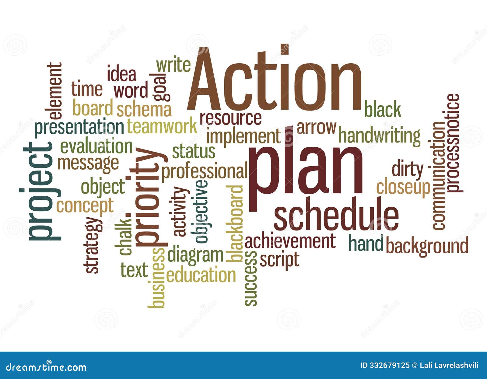 Word Cloud with ACTION PLAN Concept Stock Illustration - Illustration ...