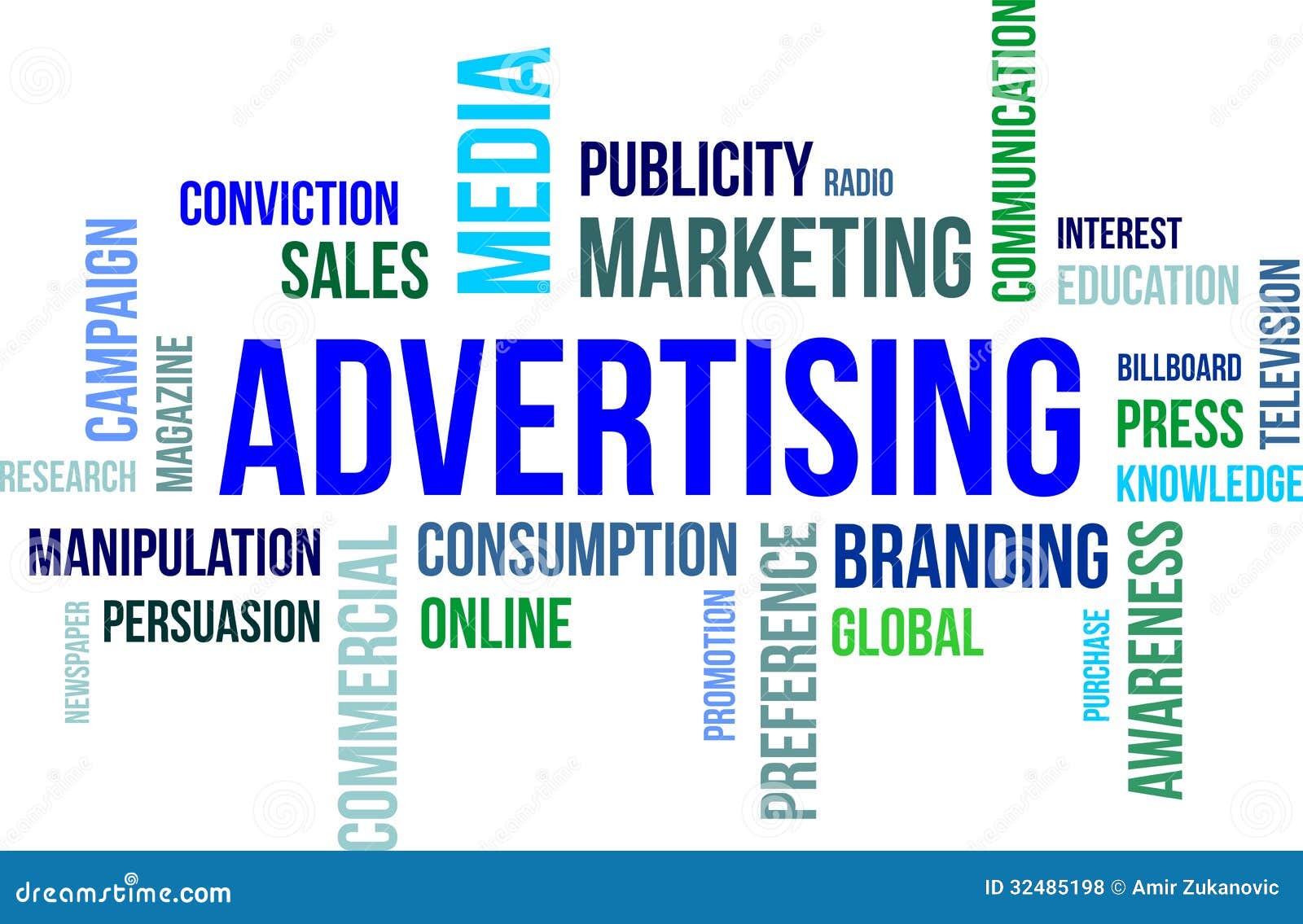 Word cloud - advertising stock vector. Illustration of campaign - 32485198