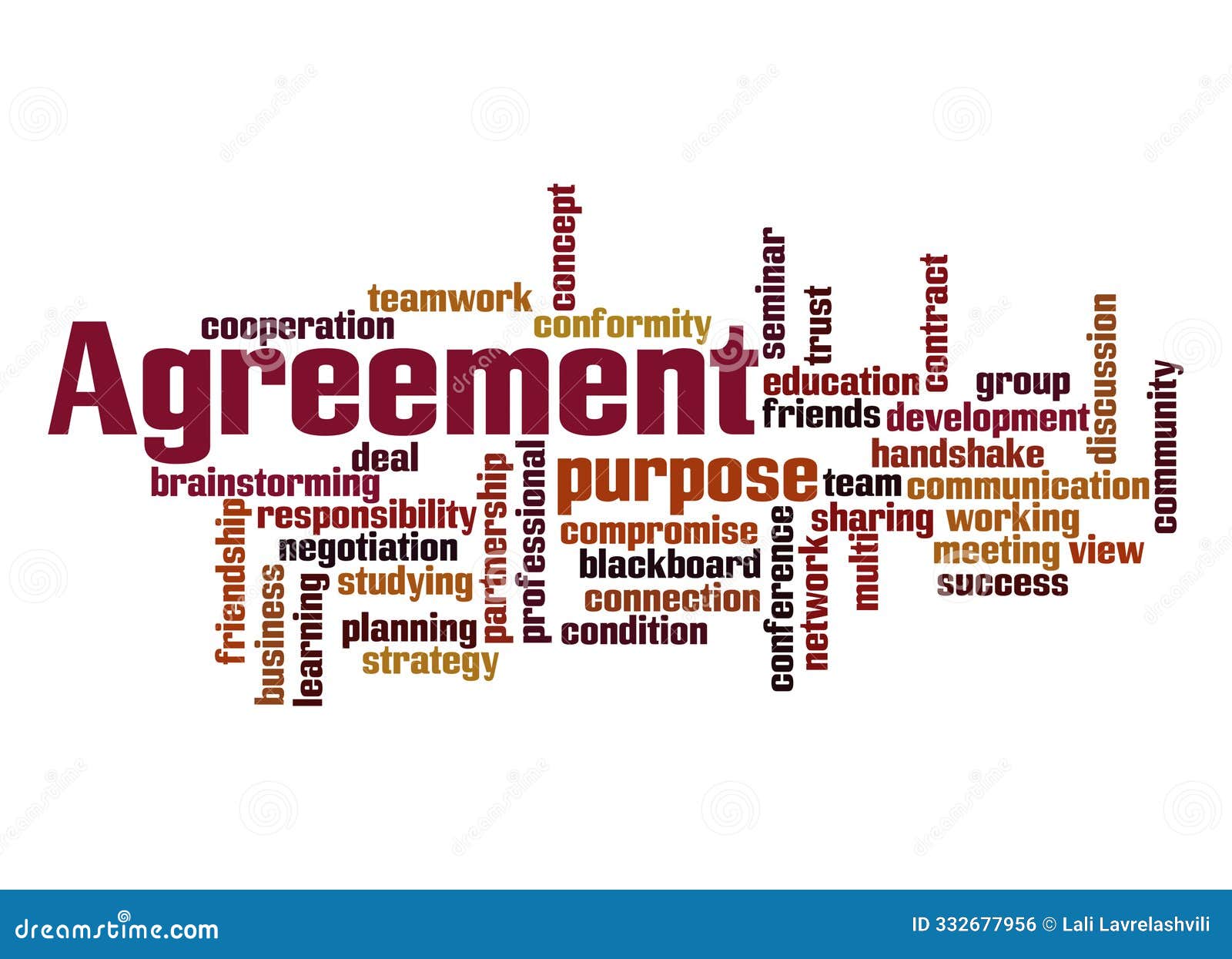 Word Cloud with AGREEMENT Concept Stock Illustration - Illustration of ...
