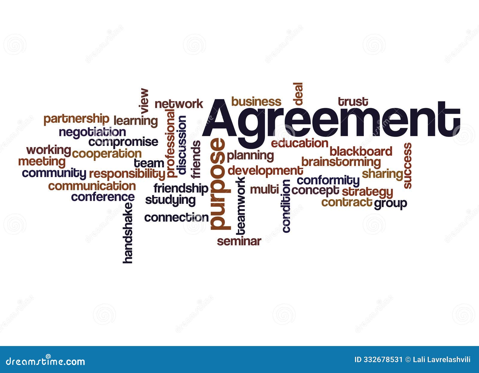 Word Cloud with AGREEMENT Concept Stock Image - Image of communication ...