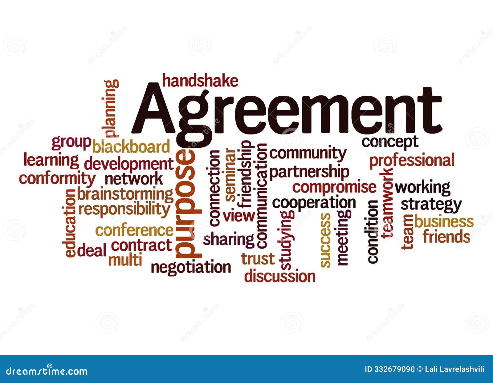 Word Cloud with AGREEMENT Concept Stock Illustration - Illustration of ...