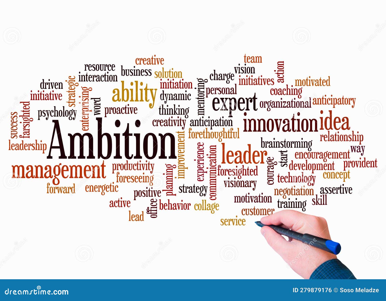 Word Cloud with AMBITION Concept Create with Text only Stock ...