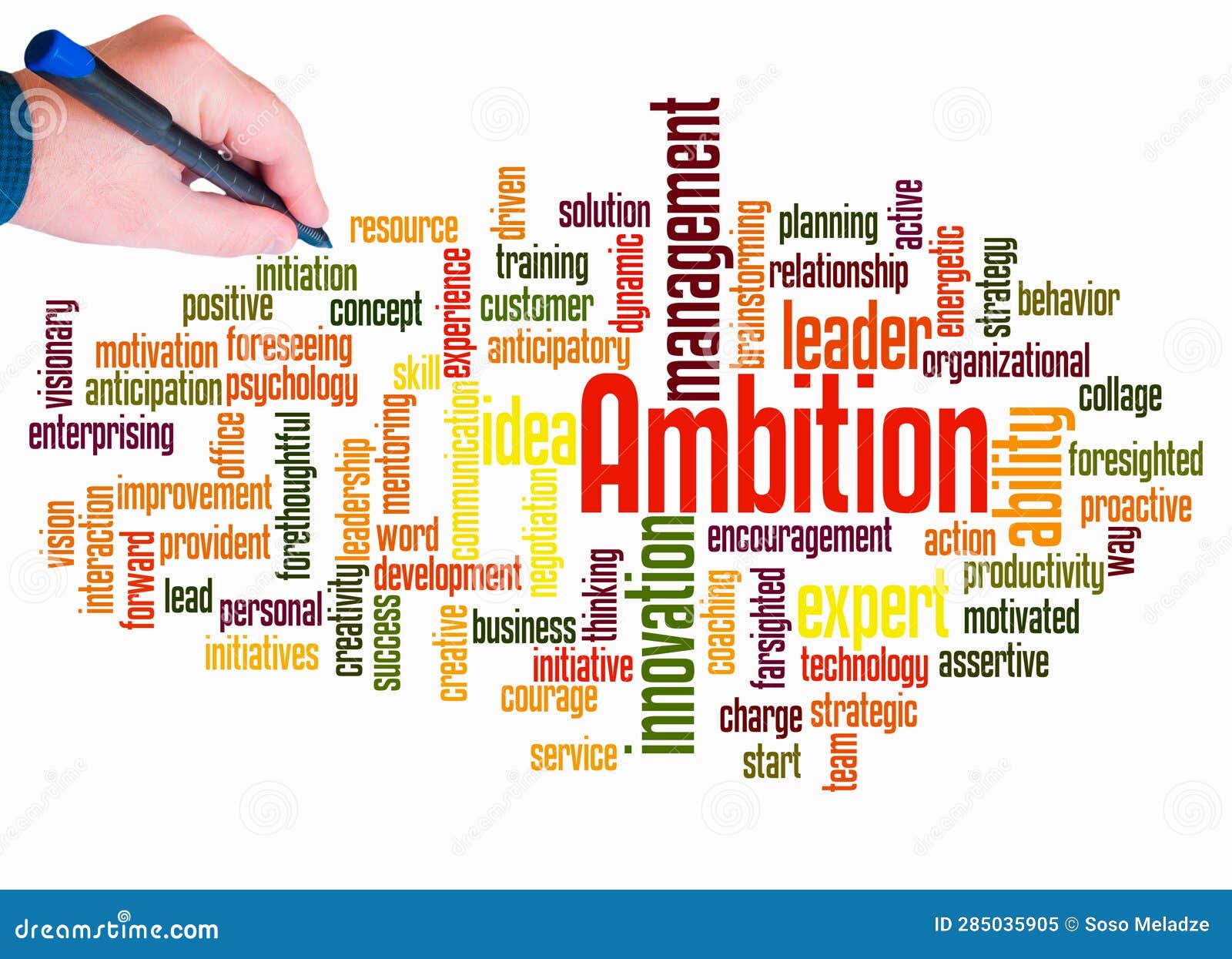 Word Cloud with AMBITION Concept Create with Text only Stock Image ...