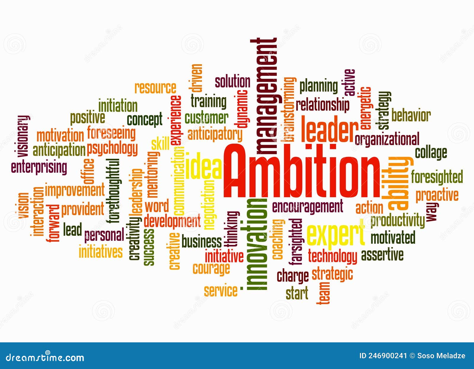 Word Cloud with AMBITION Concept Create with Text only Stock ...