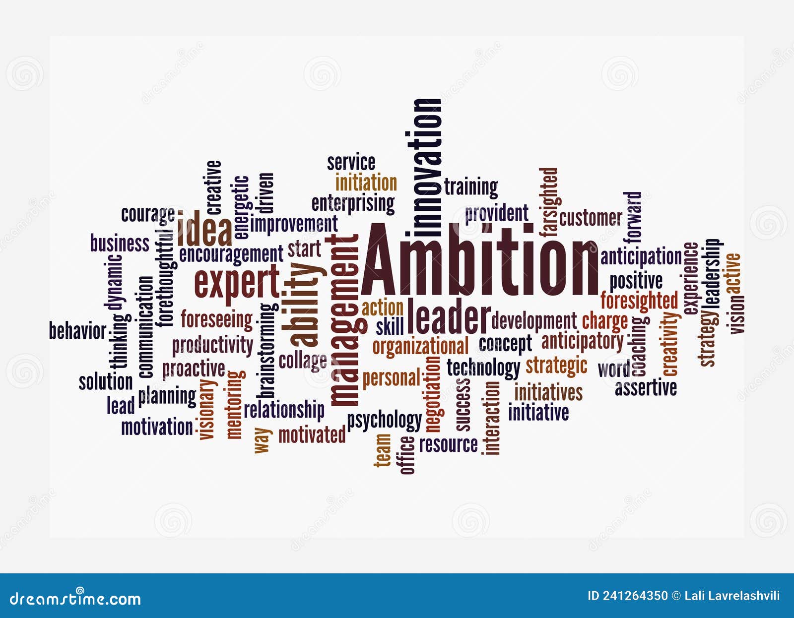 Word Cloud with AMBITION Concept, Isolated on a White Background Stock ...