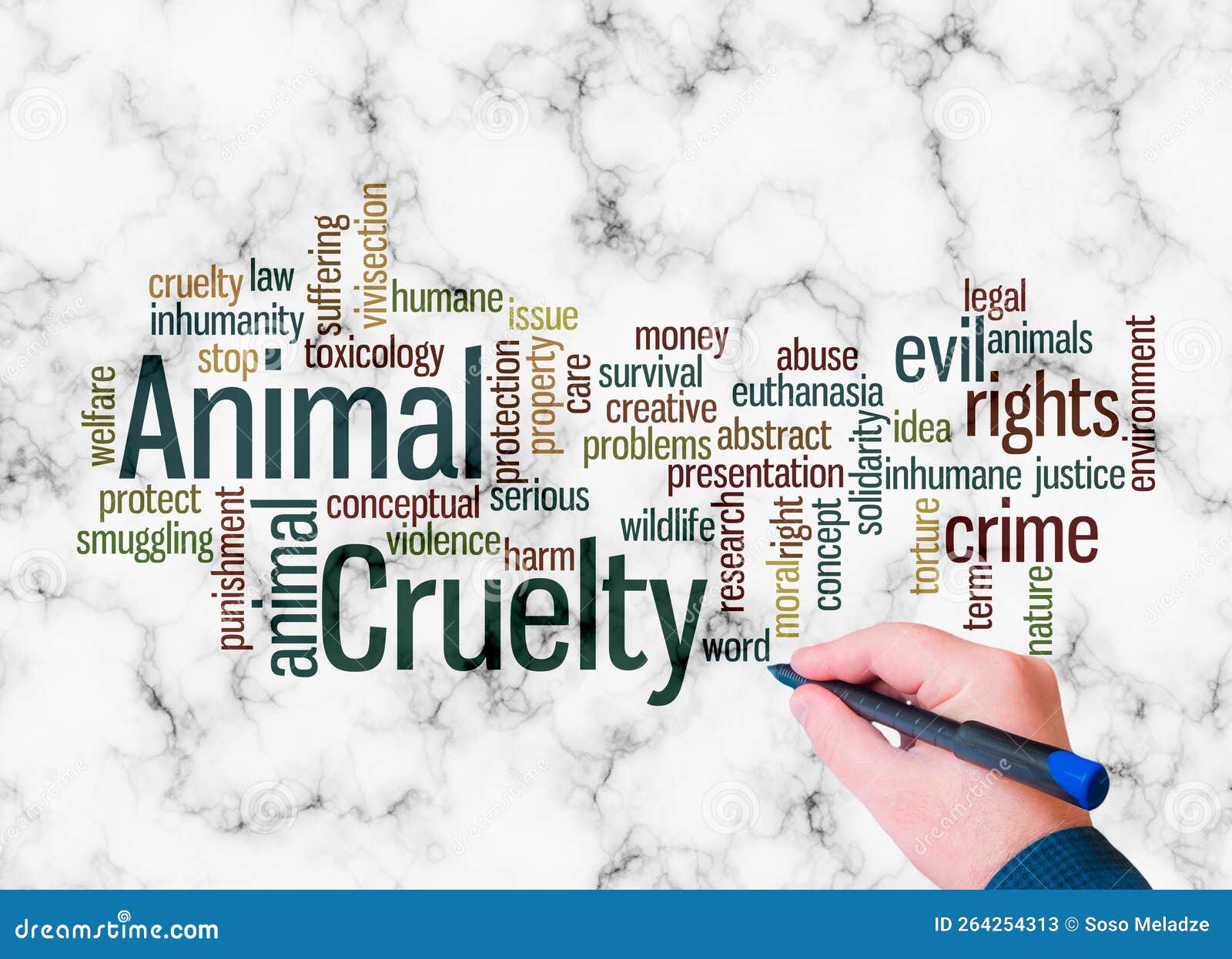 Word Cloud with ANIMAL CRUELTY Concept Create with Text only Stock ...