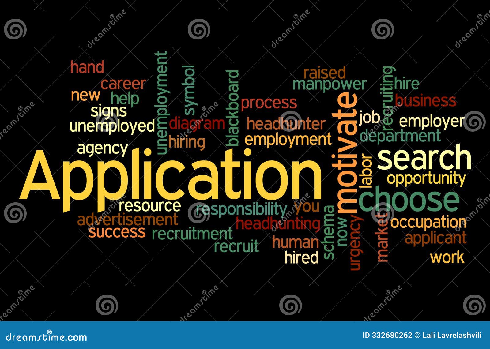 Word Cloud with APPLICATION Concept Stock Illustration - Illustration ...