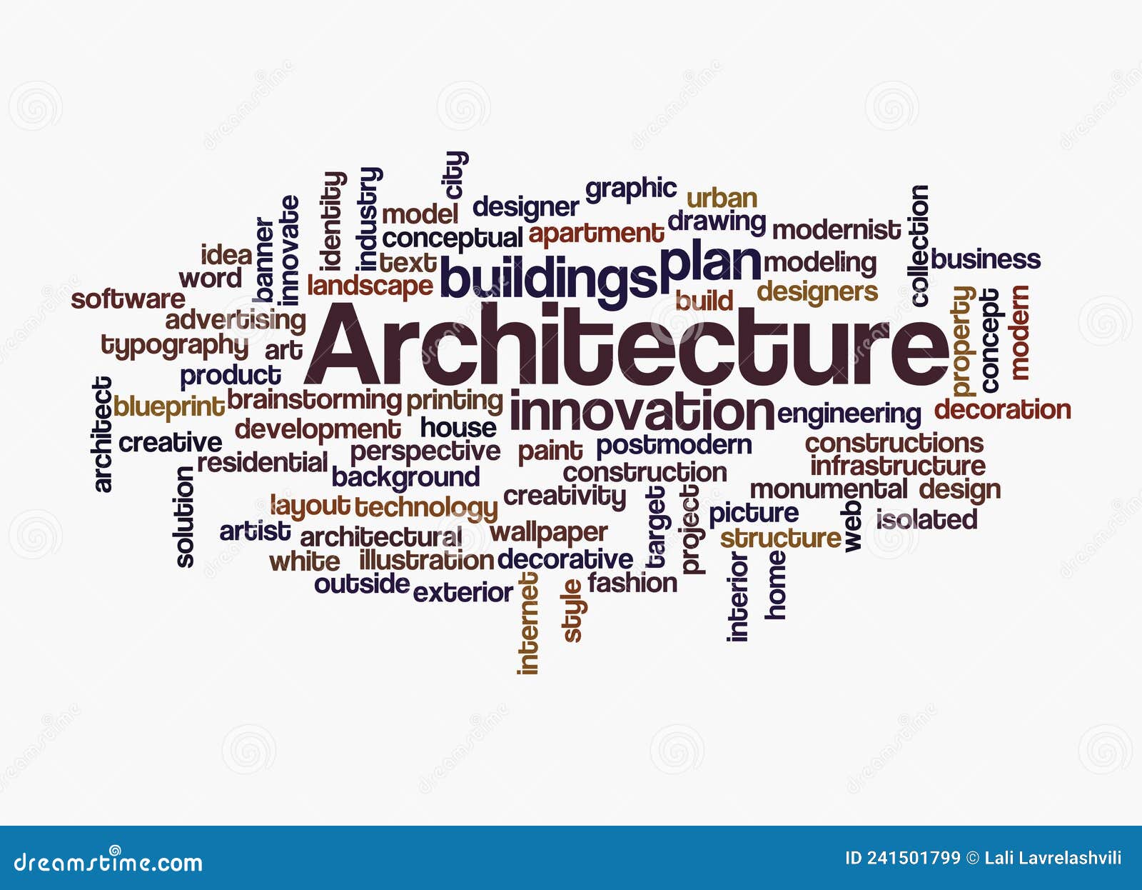 Word Cloud with ARCHITECTURE Concept, Isolated on a White Background ...