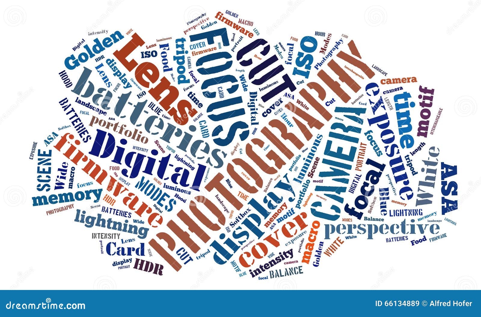 Word Cloud Around Photography Stock Illustration - Illustration of ...