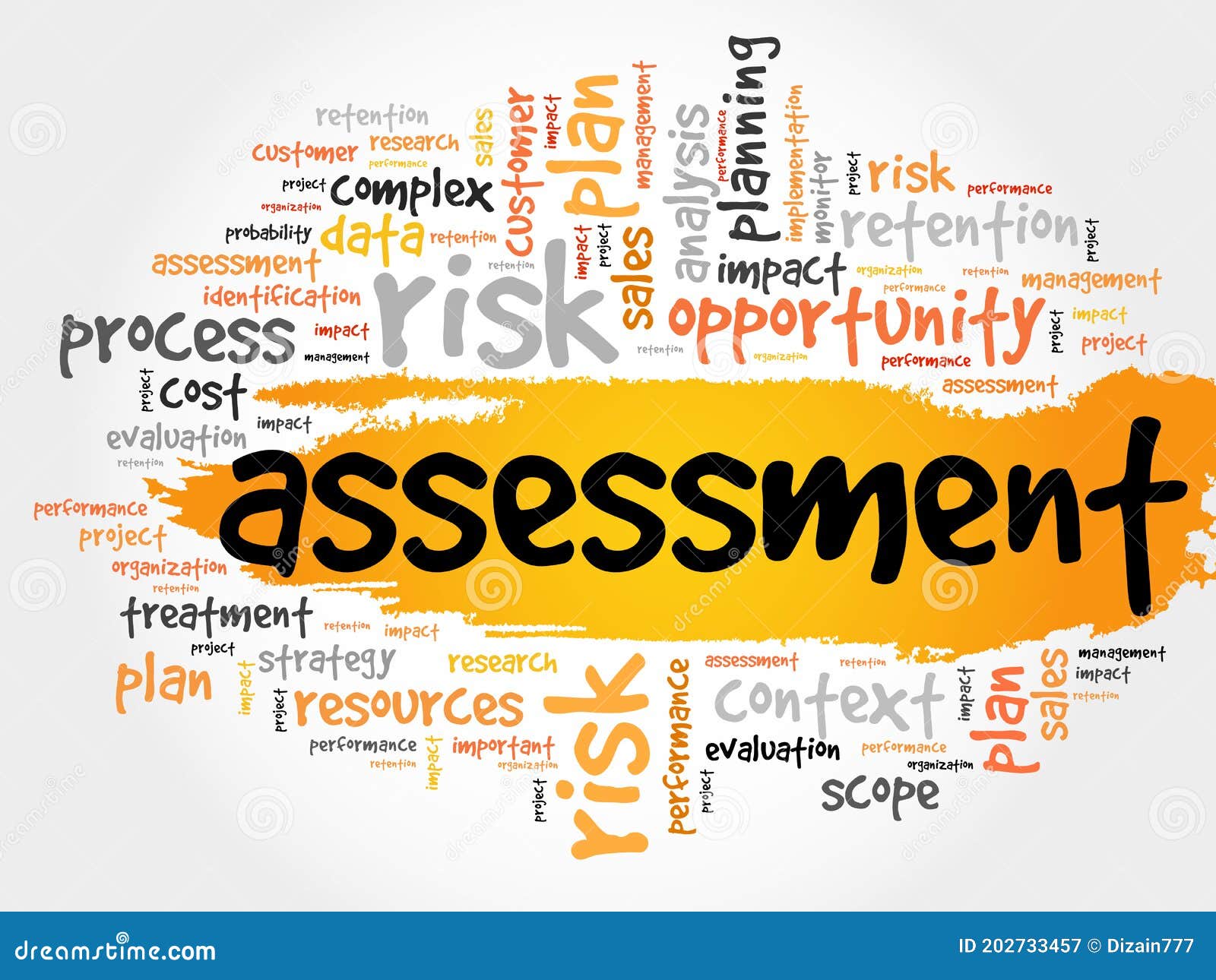 Word Cloud with Assessment Related Tags Stock Illustration ...