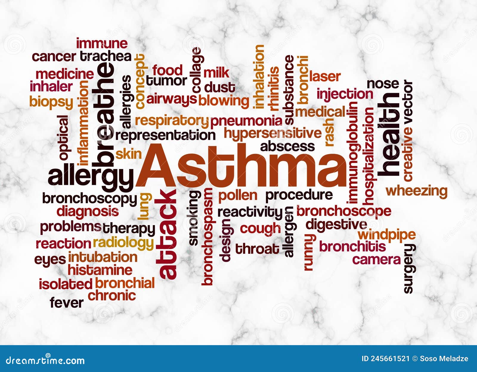 Asthma Concept With Stone Text And Inhaler Background Stock Photo ...