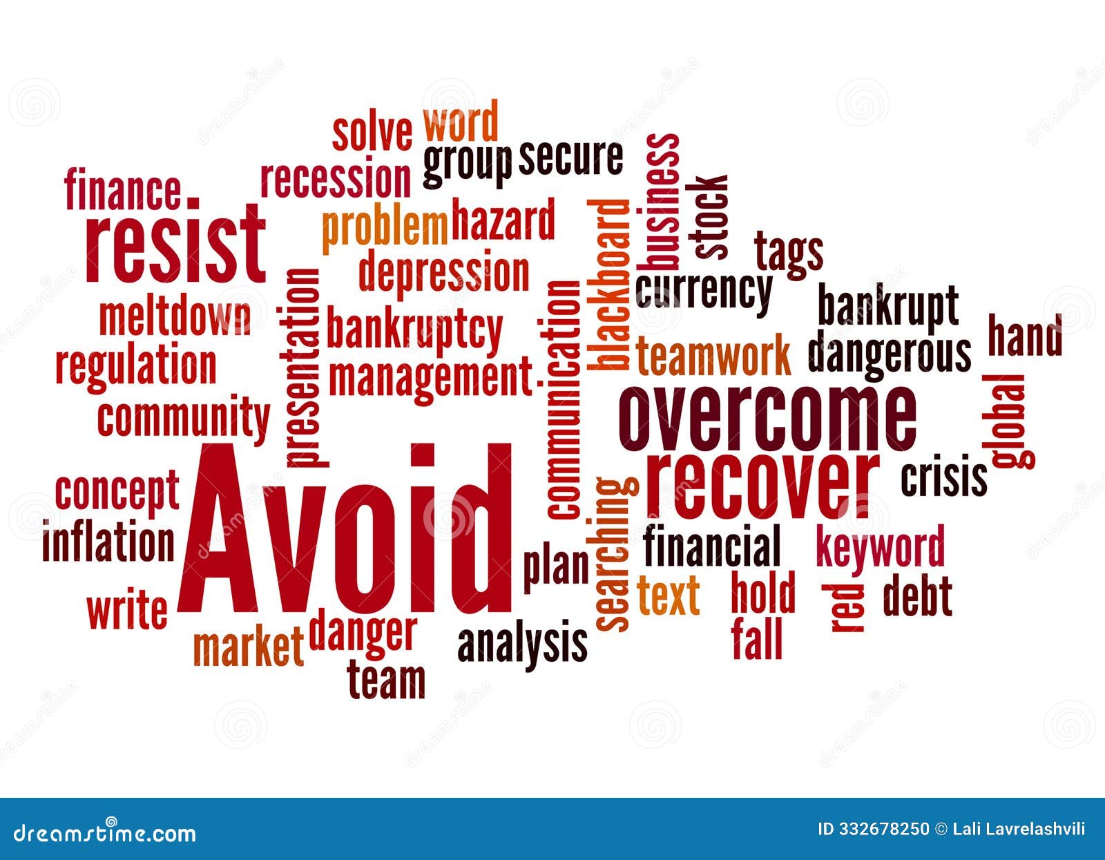 Word Cloud with AVOID Concept Stock Illustration - Illustration of ...